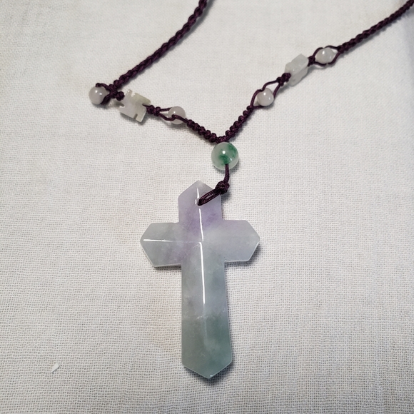 Jewelry | Jade Cross Necklace | Poshmark